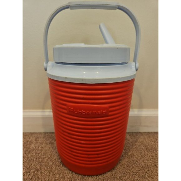 Rubbermaid | Kitchen | Rubbermaid Gallon Redorange Cooler Water Jug ...